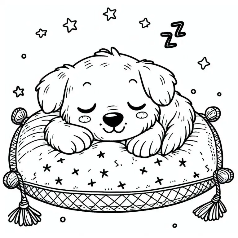 41 Mewarnai Puppy untuk anak-anak (gambar untuk dicetak)