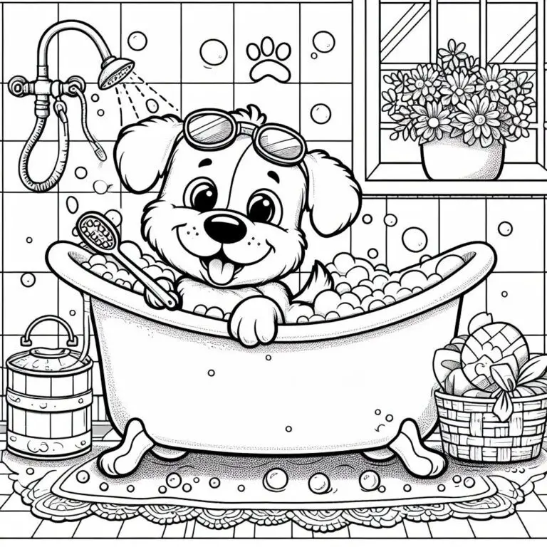 46 Mewarnai Puppy untuk anak-anak (gambar untuk dicetak)