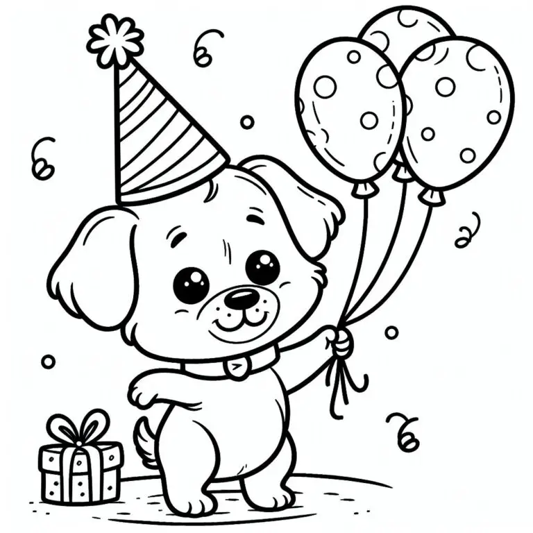 46 Mewarnai Puppy untuk anak-anak (gambar untuk dicetak)