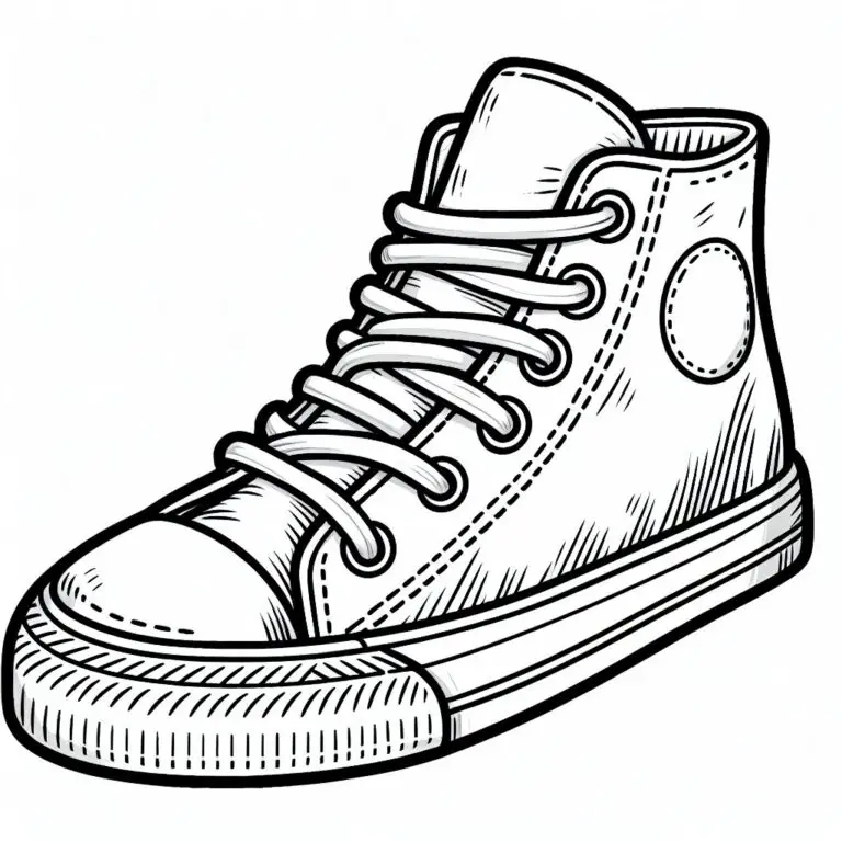 27 Mewarnai sepatu untuk anak-anak (gambar untuk dicetak)