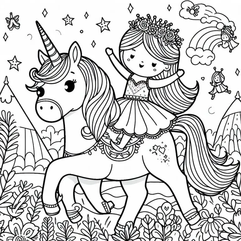 24 Pagina da colorare di unicorni unica | Download E stampare disegni
