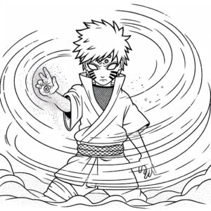 36 Naruto de colorat pentru copii (Desene imprimabile)