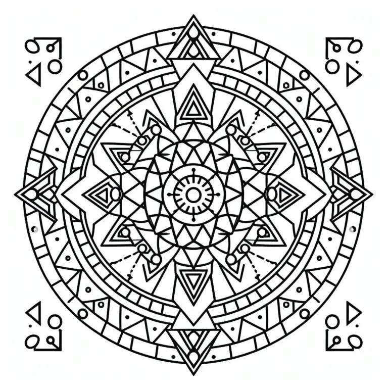 21 Mandala de colorat pentru copii (Desene imprimabile)