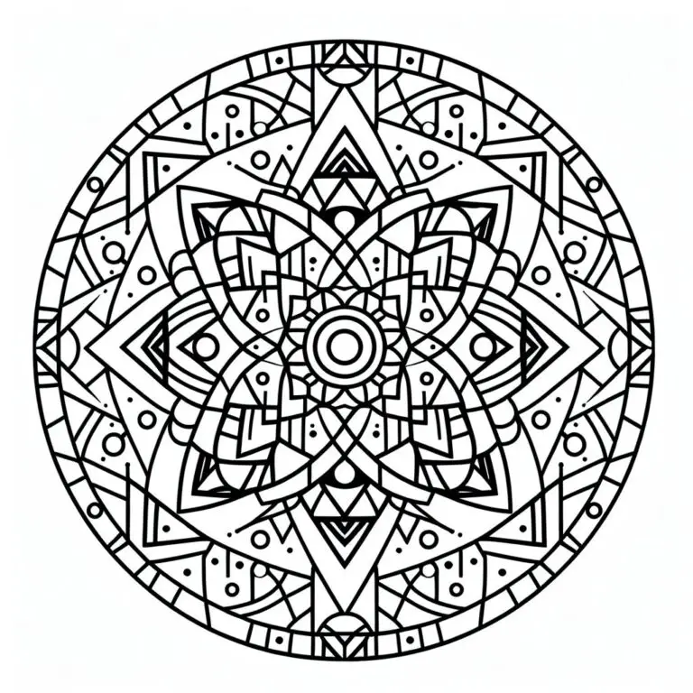21 Mandala de colorat pentru copii (Desene imprimabile)