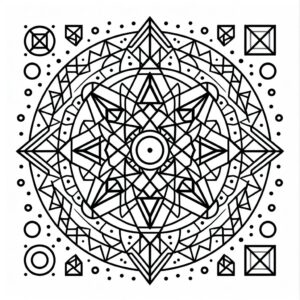 21 Mandala de colorat pentru copii (Desene imprimabile)