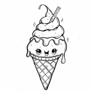 38 Inghetata de colorat pentru copii (Desene imprimabile)