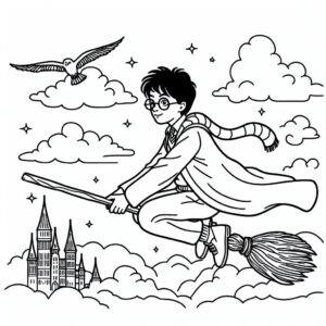 27 Harry Potter színező egyedülálló nyomtatható PDF