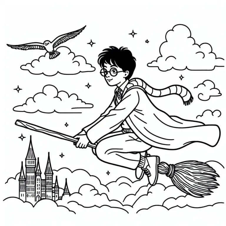 27 Harry Potter Omalovánky unikátní k vytisknutí PDF