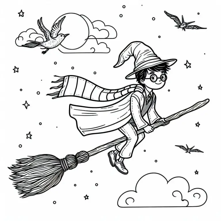 27 Harry Potter színező egyedülálló nyomtatható PDF