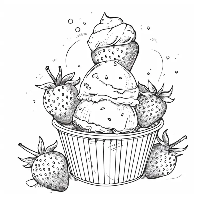 38 Gelato da colorare unico e stampare PDF gratuita