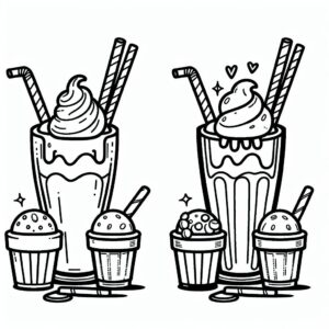 38 Inghetata de colorat pentru copii (Desene imprimabile)