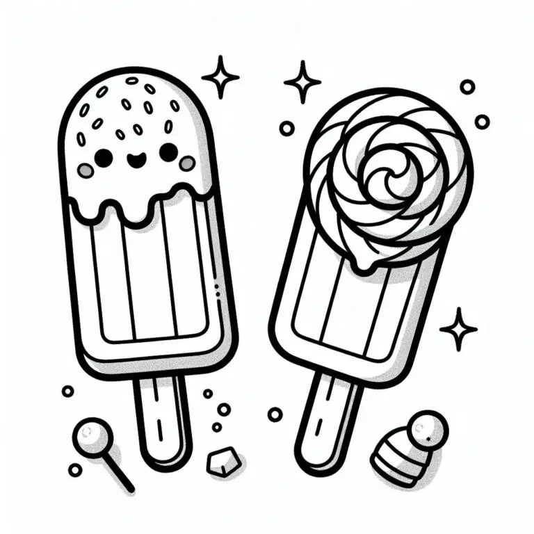 38 Inghetata de colorat pentru copii (Desene imprimabile)