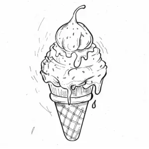 38 Inghetata de colorat pentru copii (Desene imprimabile)