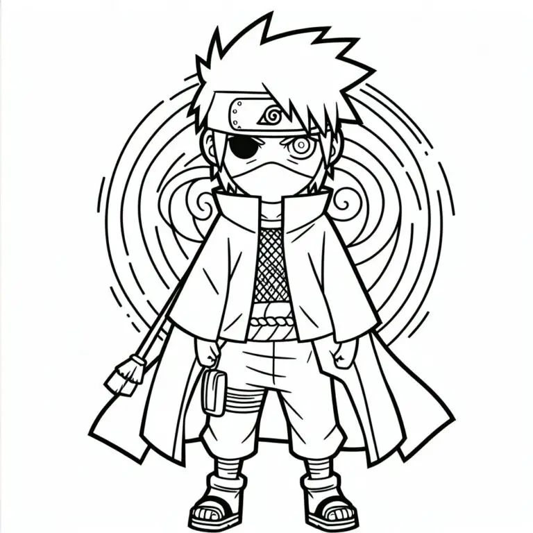 36 Naruto de colorat pentru copii (Desene imprimabile)