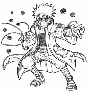 36 Naruto de colorat pentru copii (Desene imprimabile)