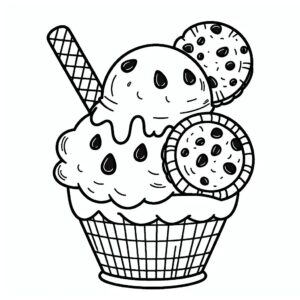 35 Inghetata de colorat pentru copii (Desene imprimabile)