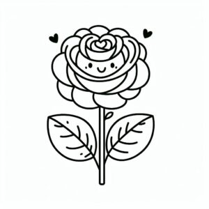 24 Rose Tegninger Farvelægning Printbar gratis PDF