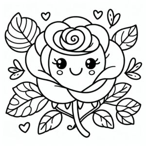 24 Dibujo de rosa para colorear | dibujos para imprimir