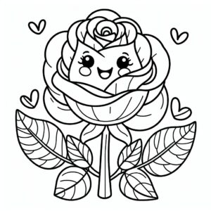 27 Rose Tegninger Farvelægning Printbar gratis PDF