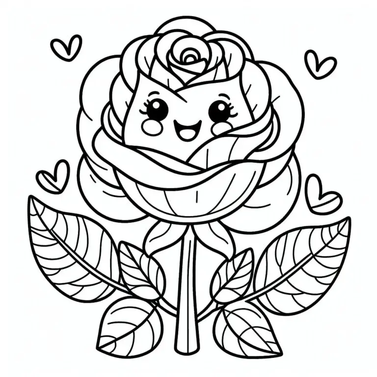 24 Rosa da colorare unico e stampare PDF gratuita