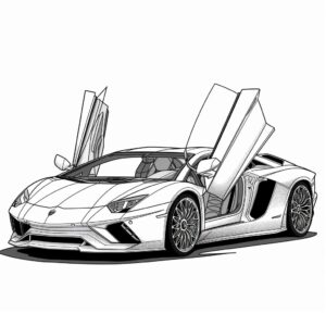 42 Lamborghini målarbilder för barn utskrivbar PDF gratis