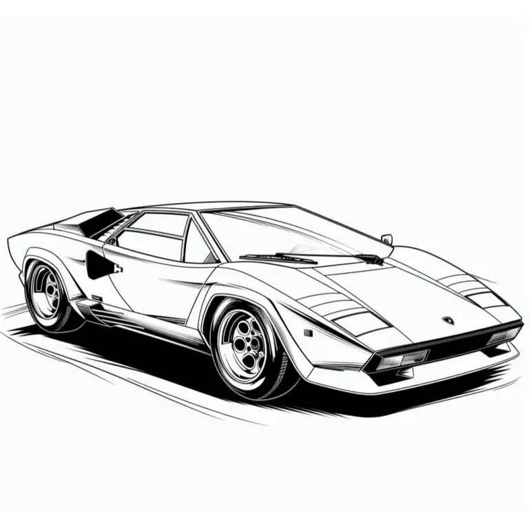 42 Lamborghini de colorat pentru copii (Desene imprimabile)