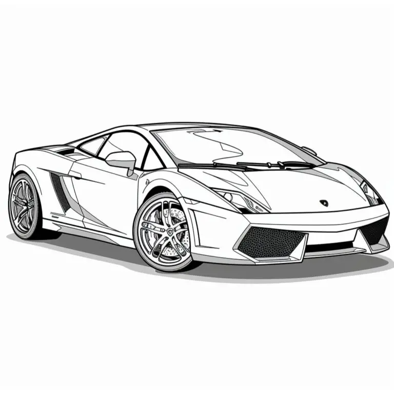 39 Lamborghini de colorat pentru copii (Desene imprimabile)