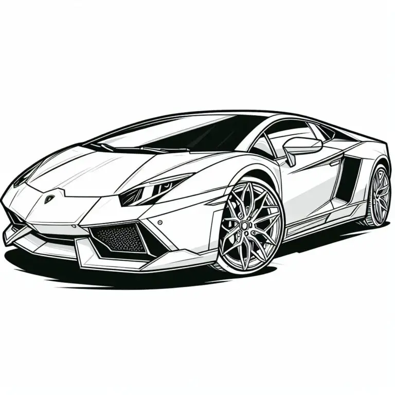 39 Lamborghini de colorat pentru copii (Desene imprimabile)
