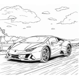 36 Lamborghini de colorat pentru copii (Desene imprimabile)