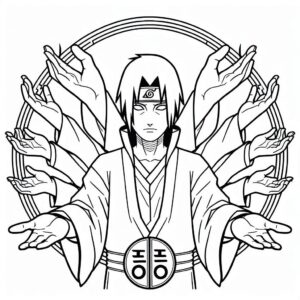36 Naruto de colorat pentru copii (Desene imprimabile)