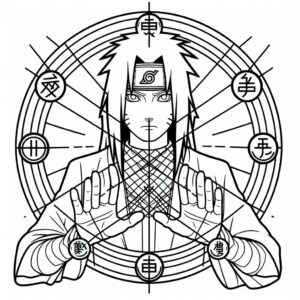 36 Naruto de colorat pentru copii (Desene imprimabile)