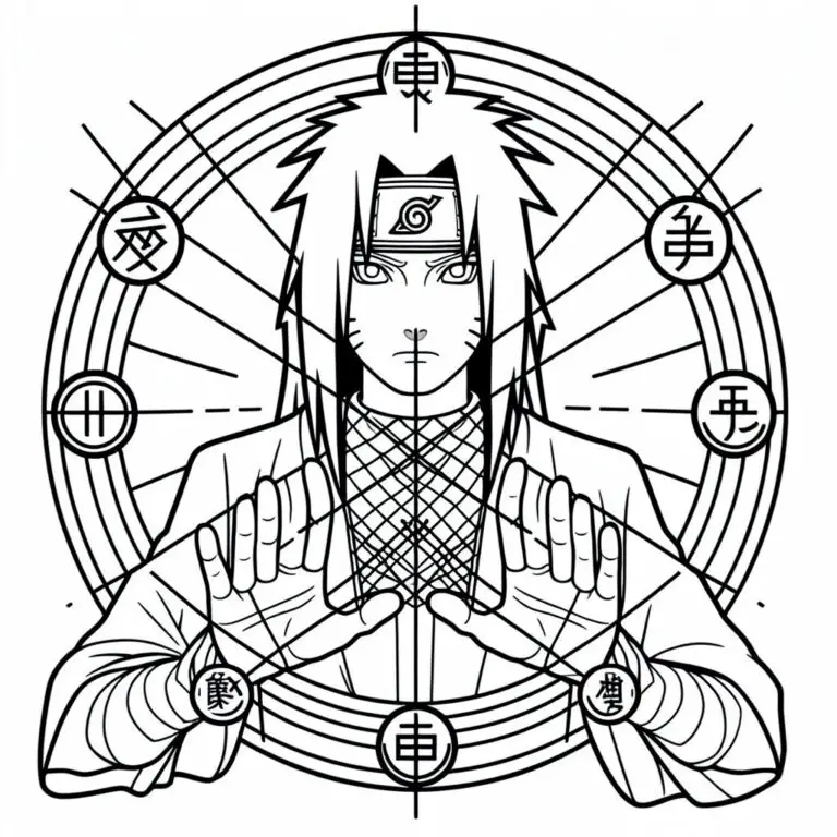 36 Naruto de colorat pentru copii (Desene imprimabile)