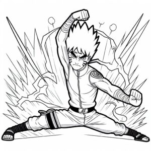 36 Naruto de colorat pentru copii (Desene imprimabile)