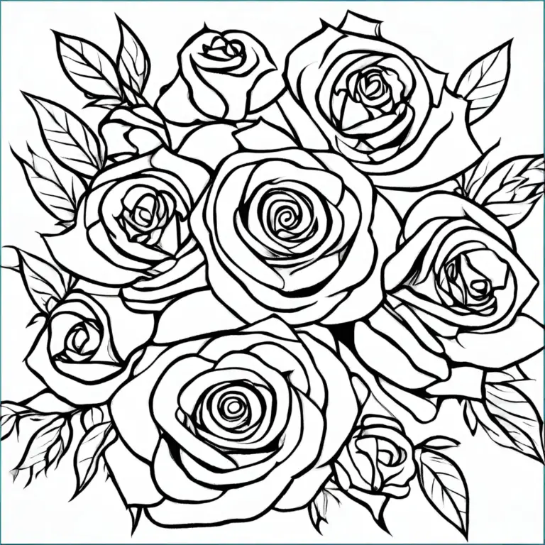 21+ Coloriage Roses unique | Dessins à imprimer