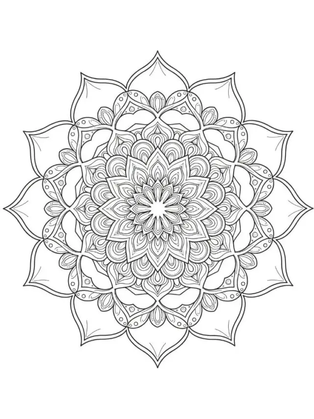 21 Mandala de colorat pentru copii (Desene imprimabile)
