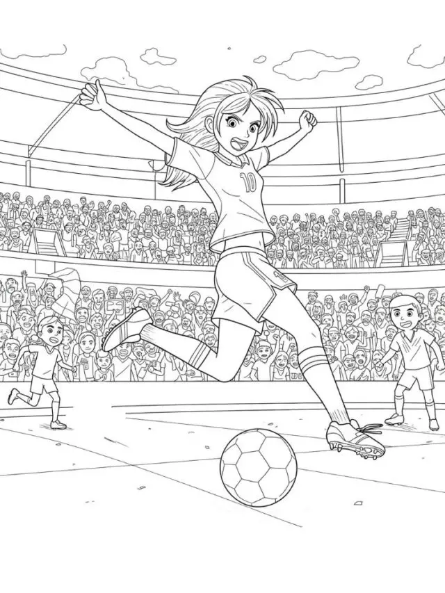 18 Fodbold Tegninger Farvelægning Printbar gratis PDF