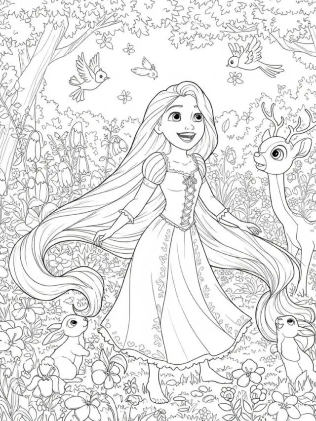 31 Printesa Disney de colorat gratuit (Desene imprimabile)