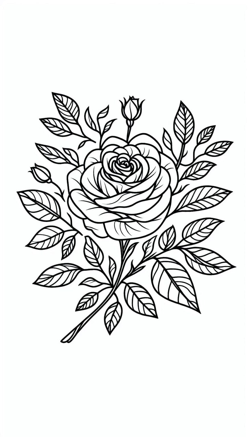 24+ Coloriage Roses unique | Dessins à imprimer