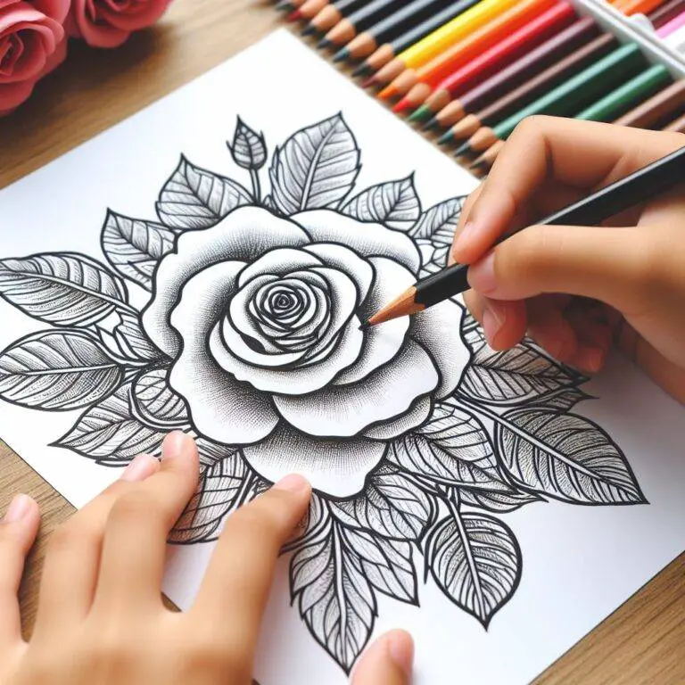 21 Dibujo de rosa para colorear | dibujos para imprimir