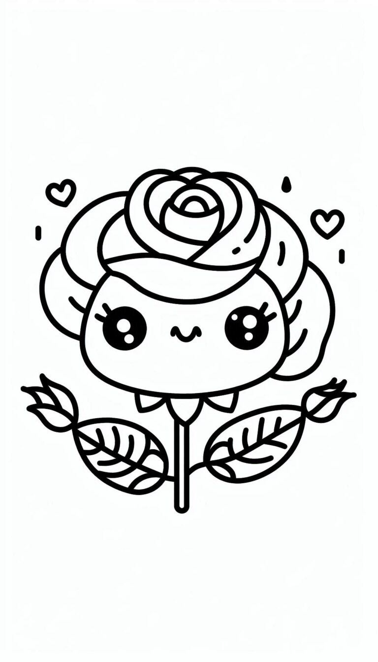 24+ Desenhos Rosa para colorir e imprimir PDF gratis