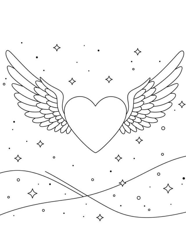 39+ Inima de colorat pentru copii (Desene imprimabile)