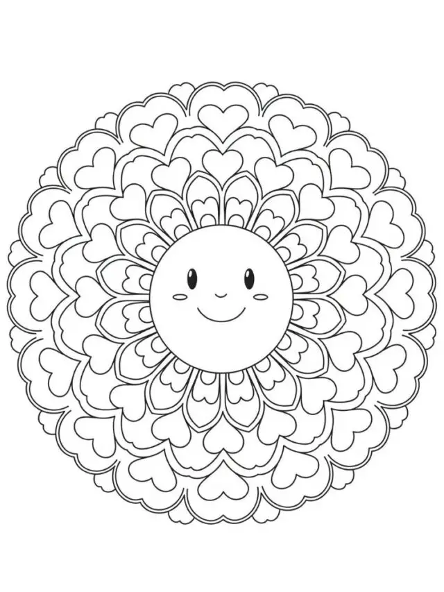 21 Mandala de colorat pentru copii (Desene imprimabile)