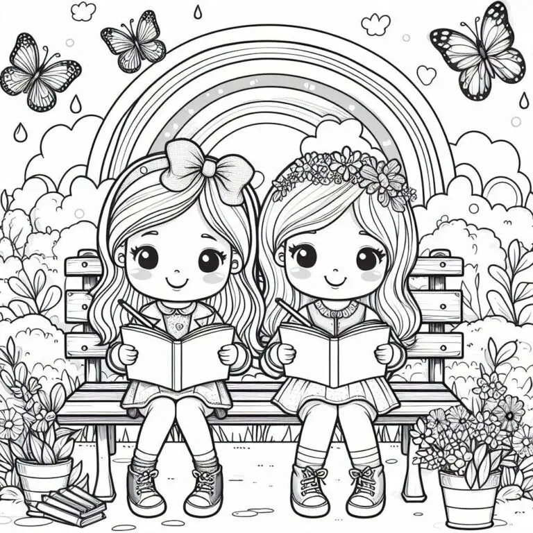 53 BFF de colorat pentru copii gratuit (Desene imprimabile)