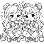 53 BFF de colorat pentru copii gratuit (Desene imprimabile)