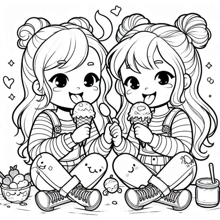 53 Kolorowanki BFF do druku darmowe PDF - Kleur-v-Kind