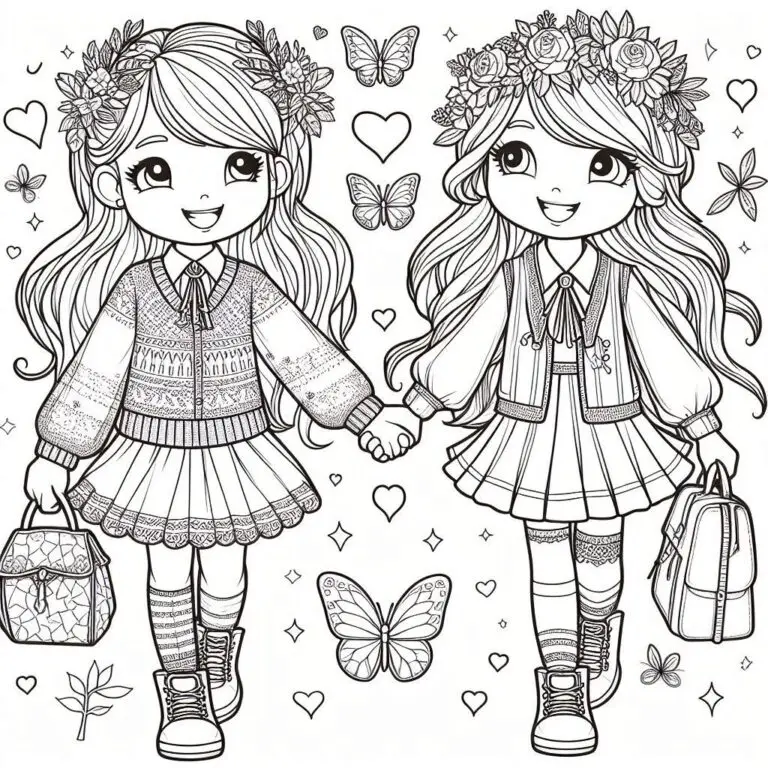 48 Della migliore amica da colorare unico e stampare PDF