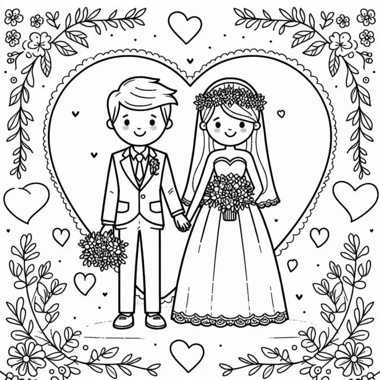 39 Dibujos de boda para colorear | Kleur-v-Kind