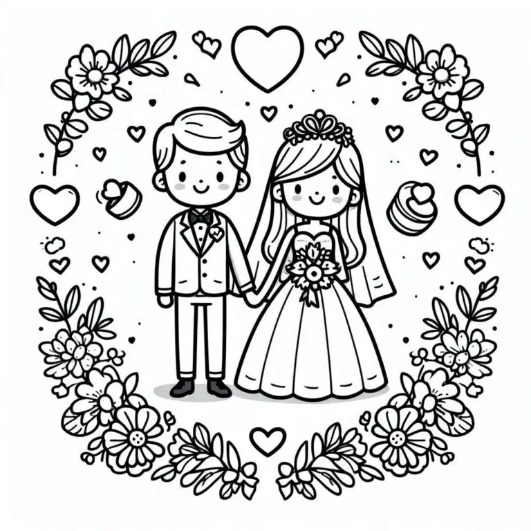 39 Dibujos de boda para colorear | Kleur-v-Kind