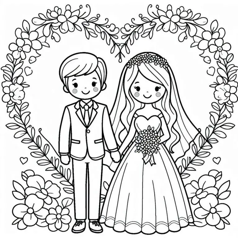 39 Dibujos de boda para colorear | Kleur-v-Kind