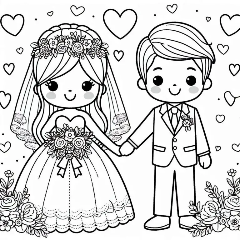 36 Dibujos de boda para colorear | Kleur-v-Kind